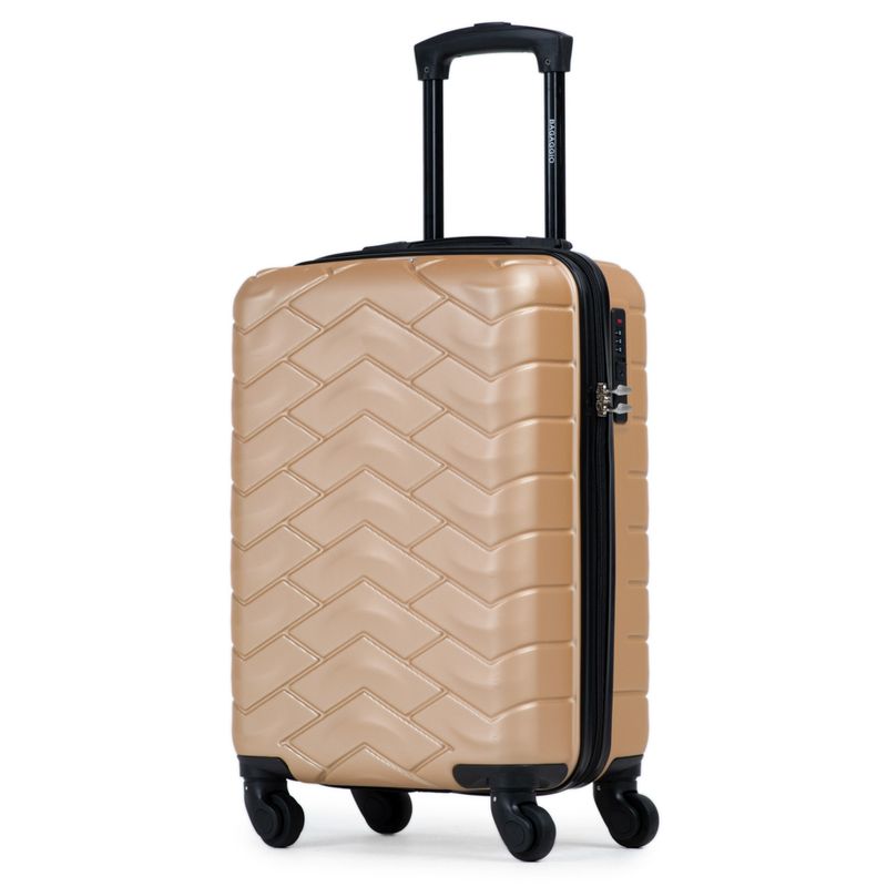 Mala De Bordo Abs 4 Rodas Alaska Bege